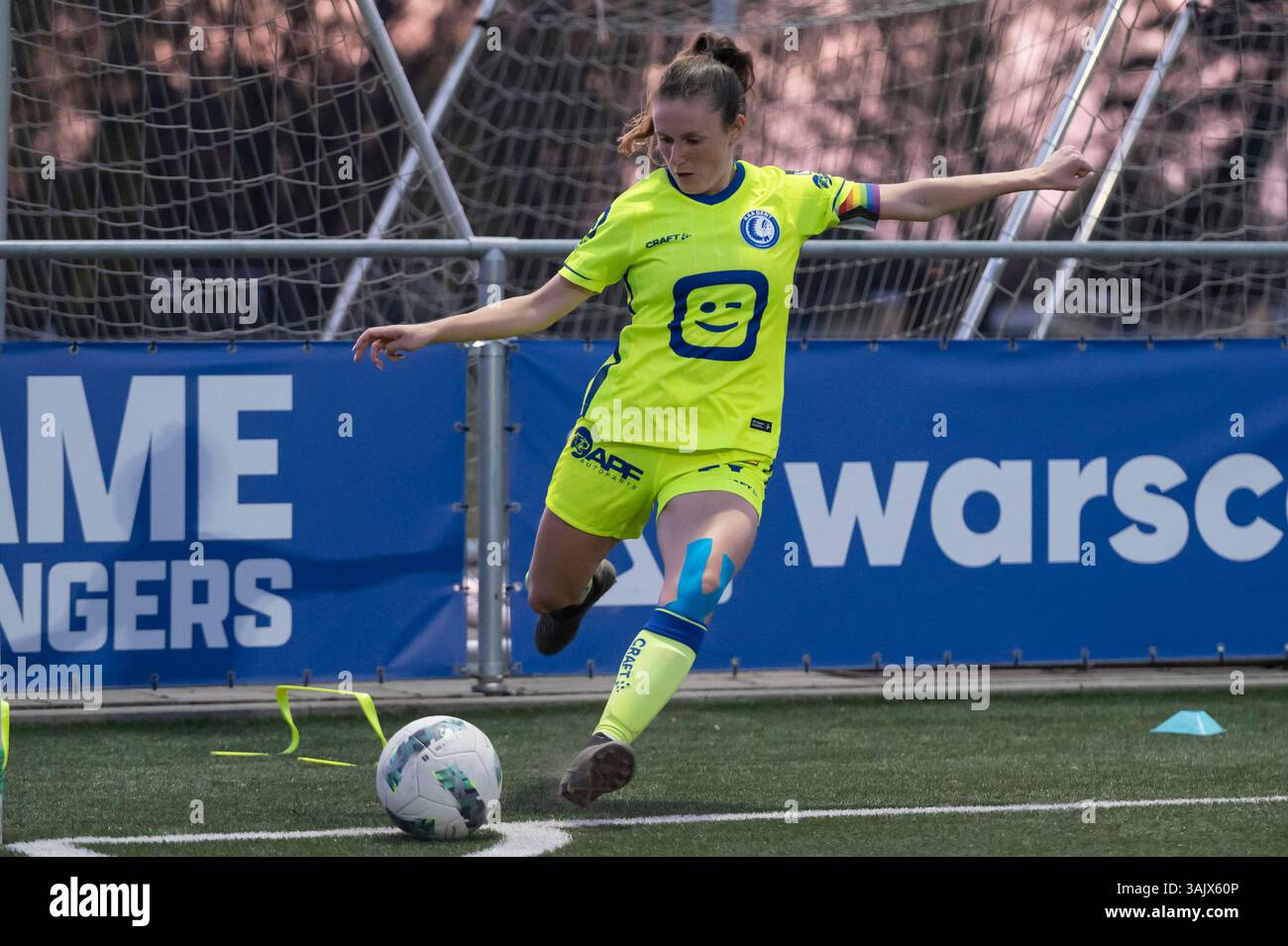 Genk, Belgium, April 11, 2025: Emma Van Britsom (8 KAA Gent Ladies ...