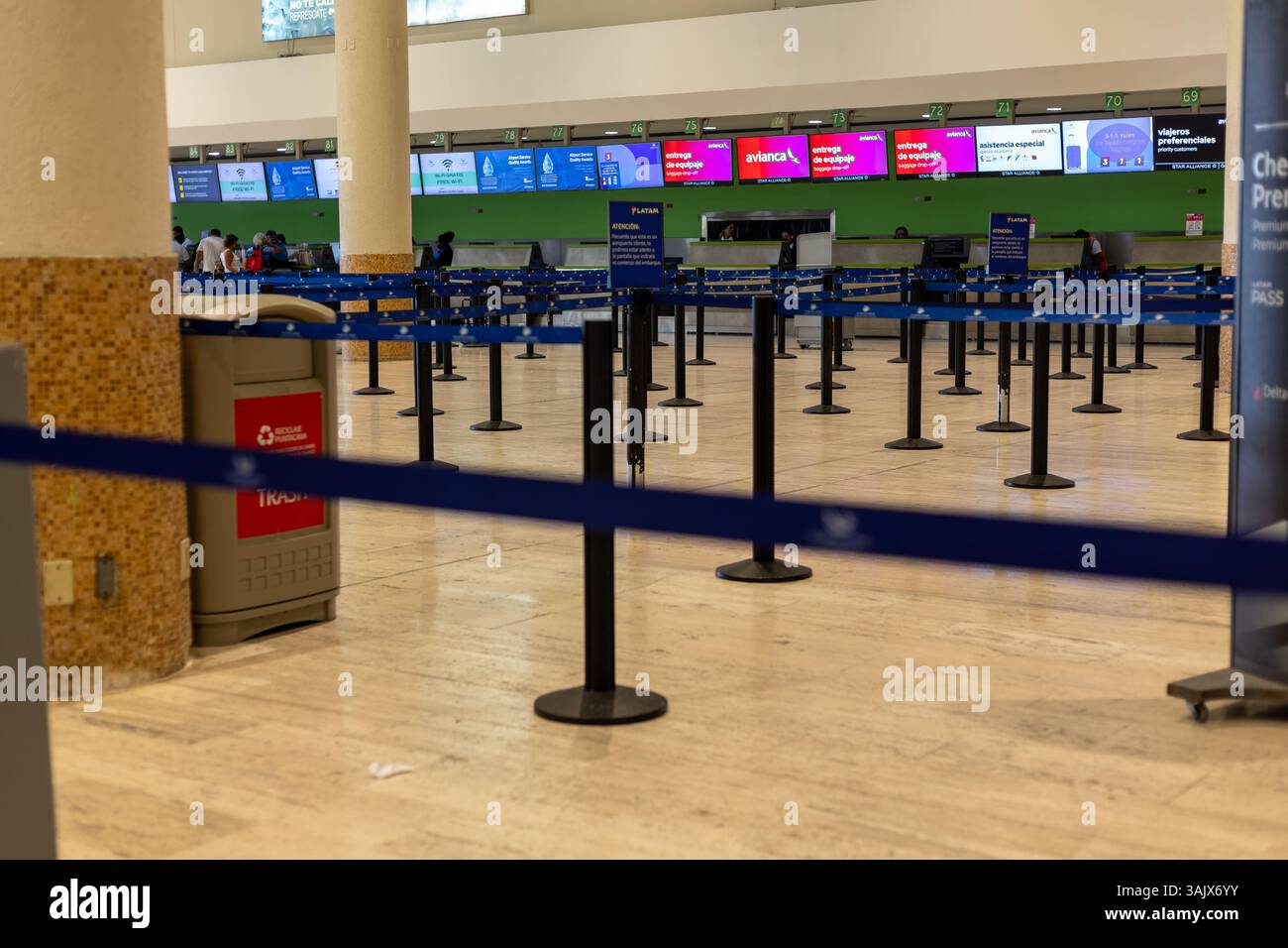 Punta Cana, Dominican Republic- march, 27, 2025: Long lines of ...
