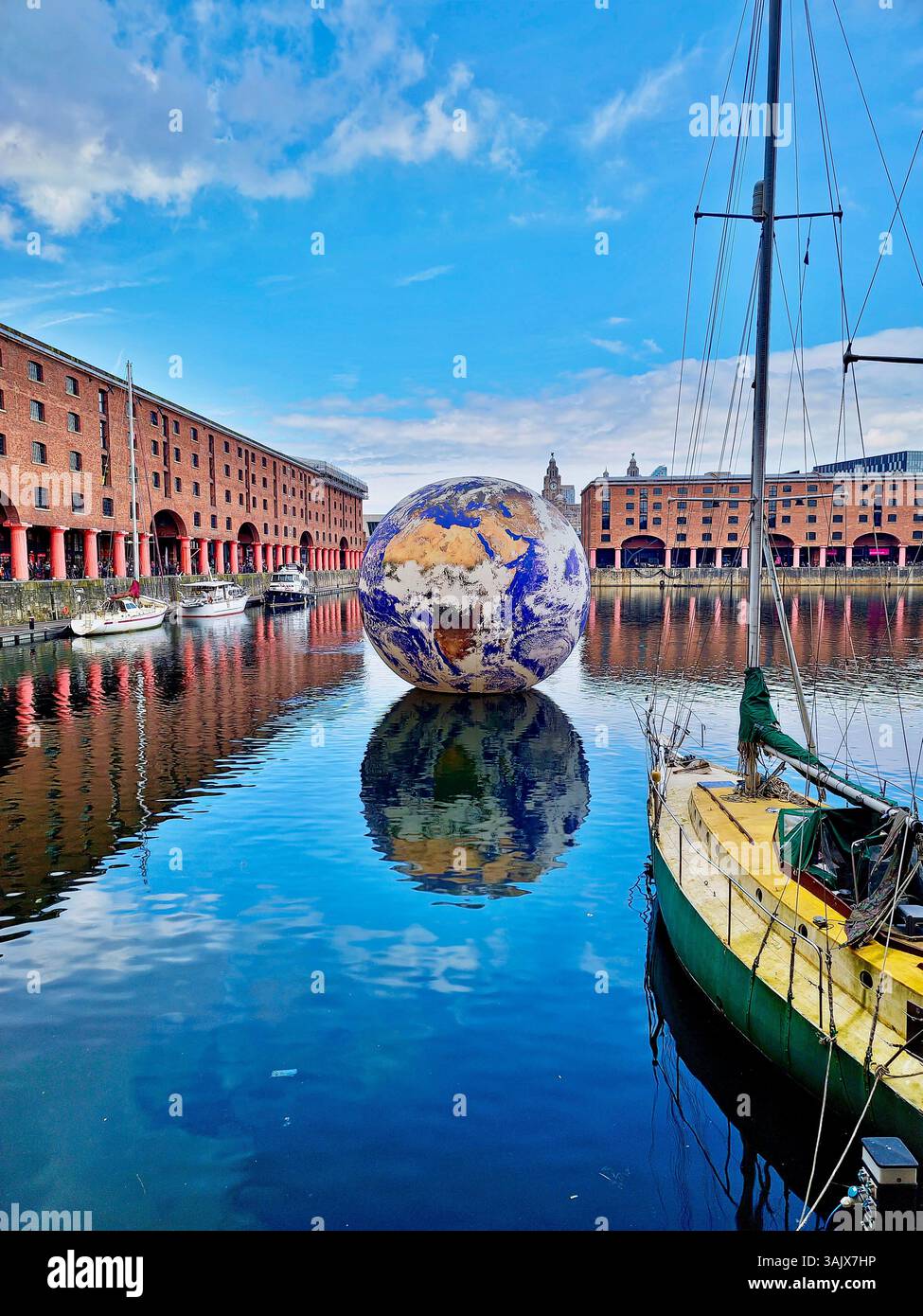 Floating Earth, Royal Albert Dock, Liverpool Stock Photo - Alamy
