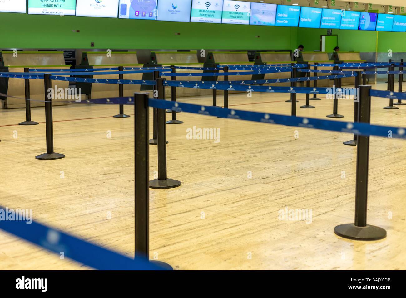 Punta Cana, Dominican Republic- march, 27, 2025: Check-in area at a ...