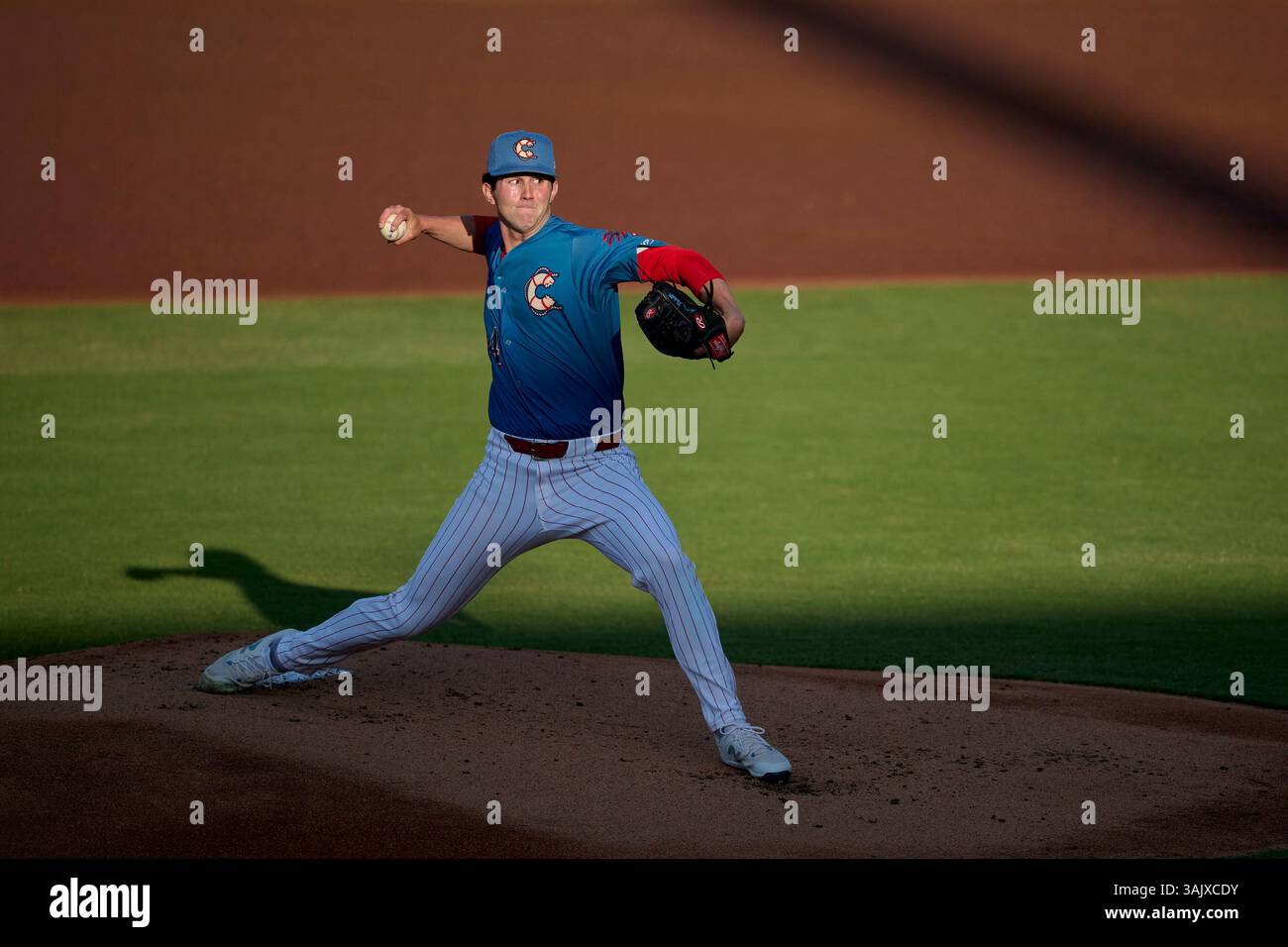 Clearwater Threshers pitcher Andrew Painter (24) delivers a pitch ...