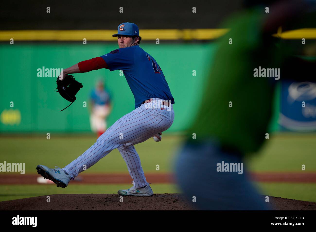 Clearwater Threshers pitcher Andrew Painter (24) delivers a pitch ...