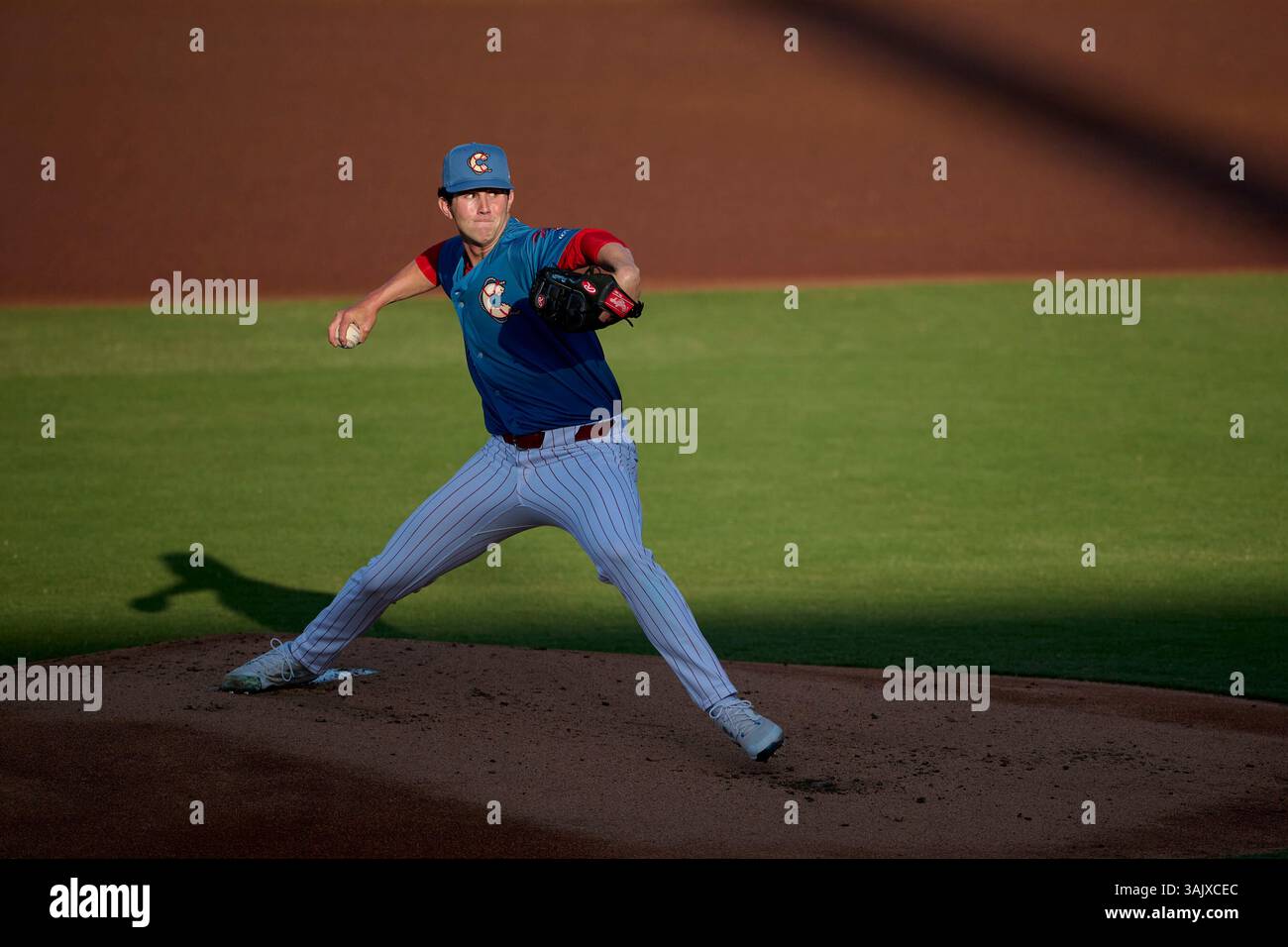 Clearwater Threshers pitcher Andrew Painter (24) delivers a pitch ...