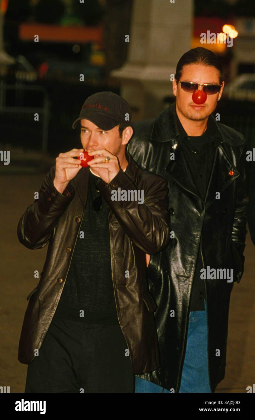 STEPHEN GATELY and KEITH DUFFY of '' BOYZONE '' at the Comic Relief Red ...
