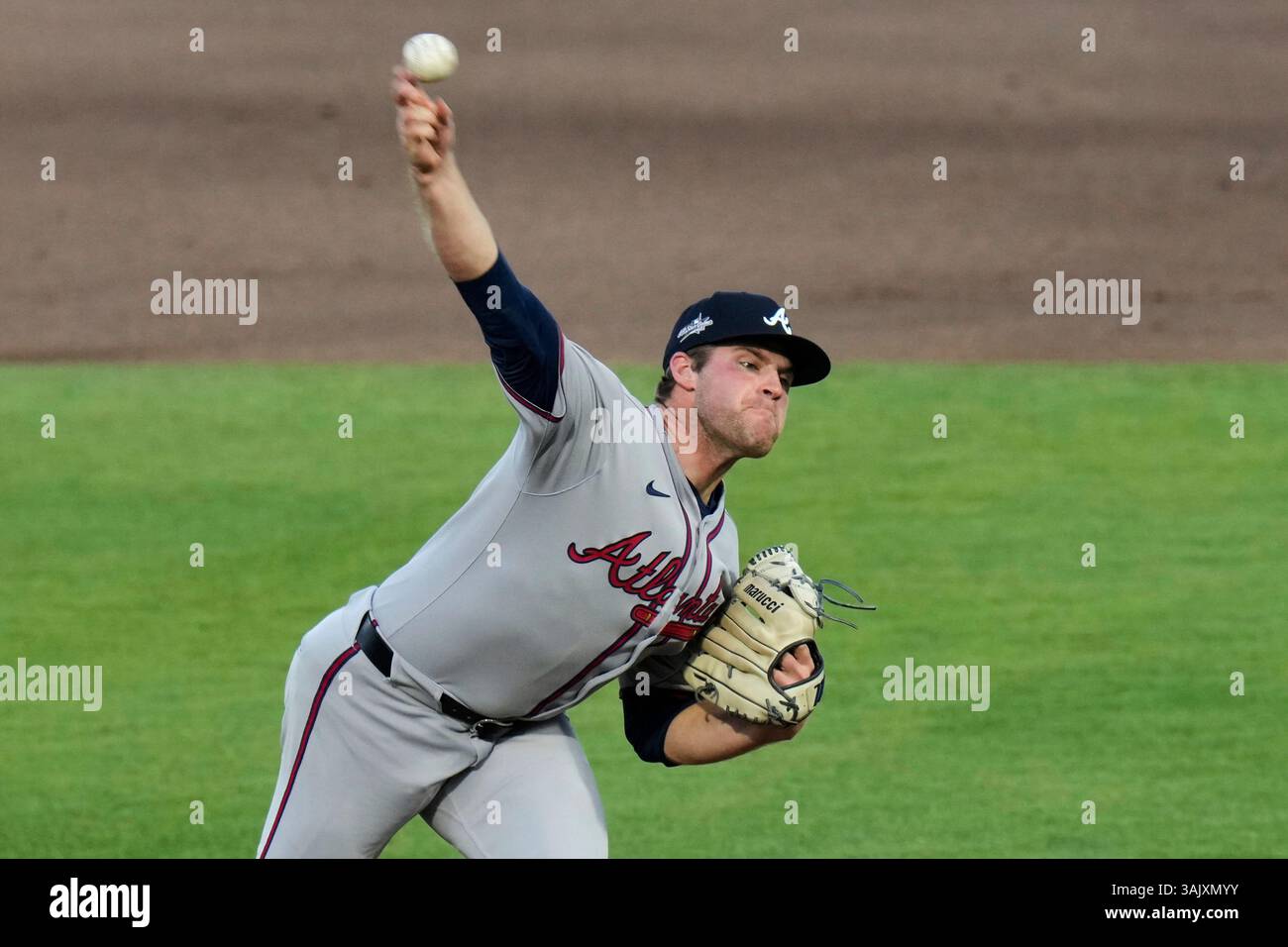 Atlanta Braves' Bryce Elder pitches to the Tampa Bay Rays during the ...