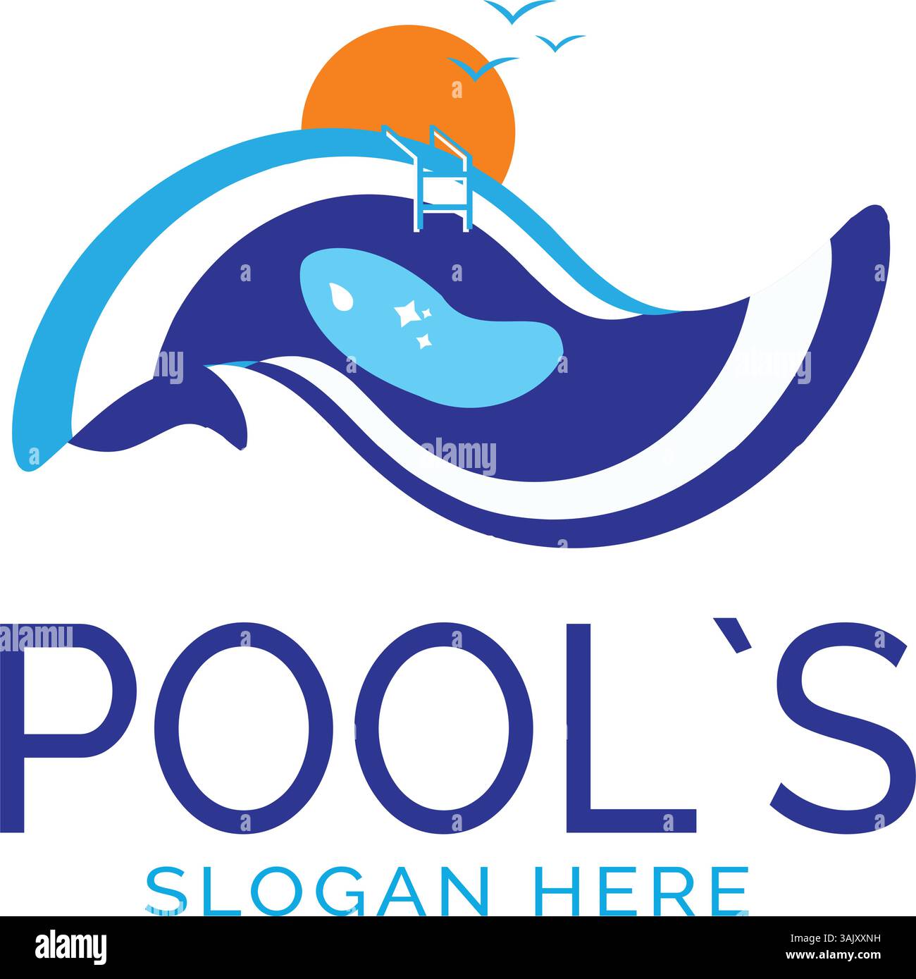 Swimming Pool Logo Stock Vector Image & Art - Alamy