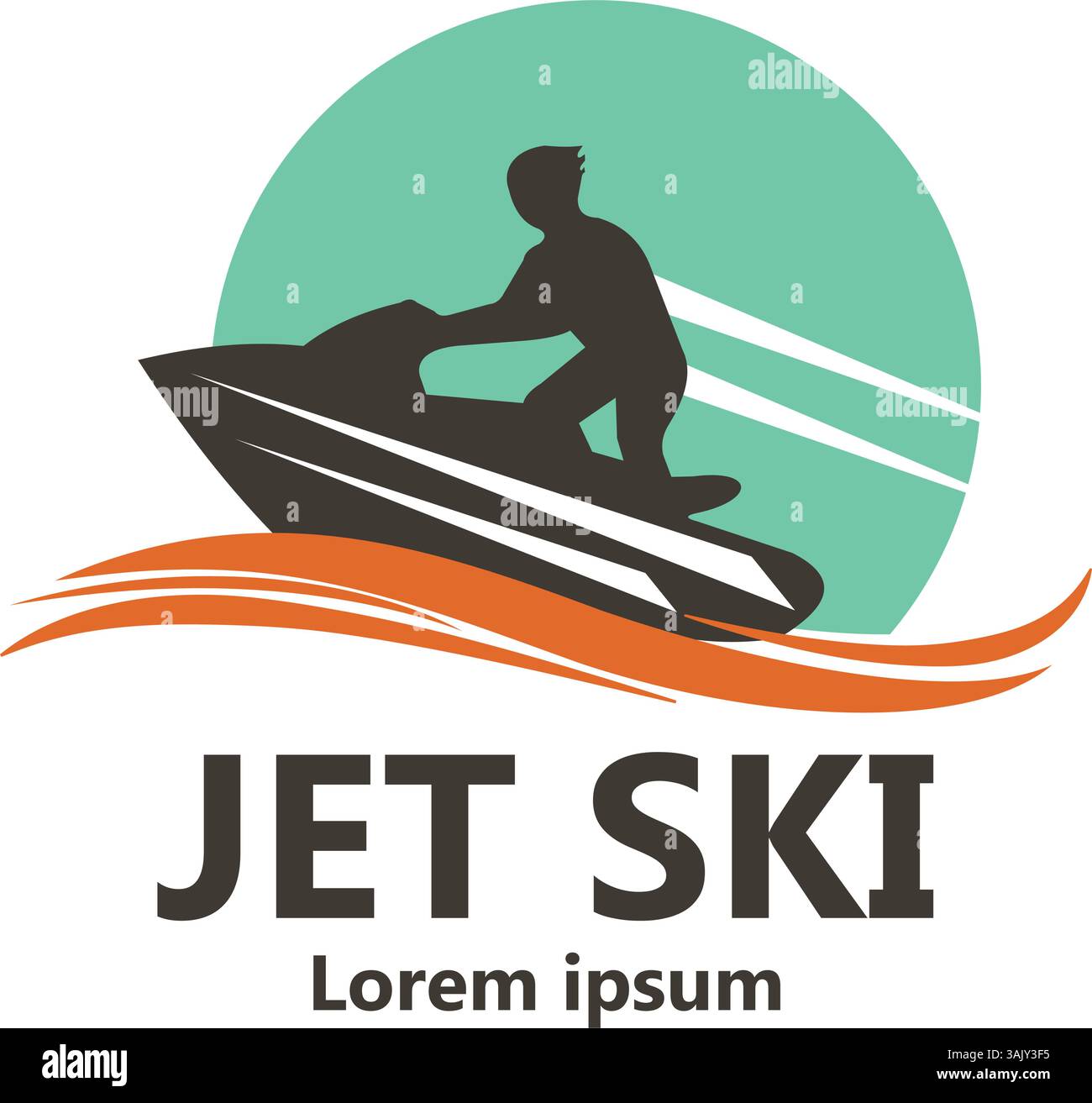 vector logo jetski racing extreme sport illustration design Stock ...