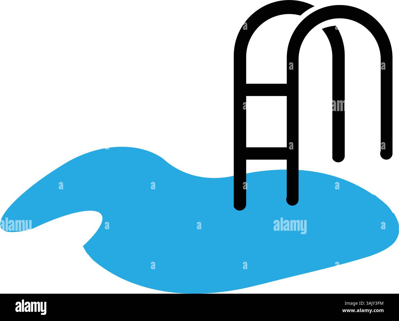 Water stair beach swimming pool logo design vector Stock Vector Image ...