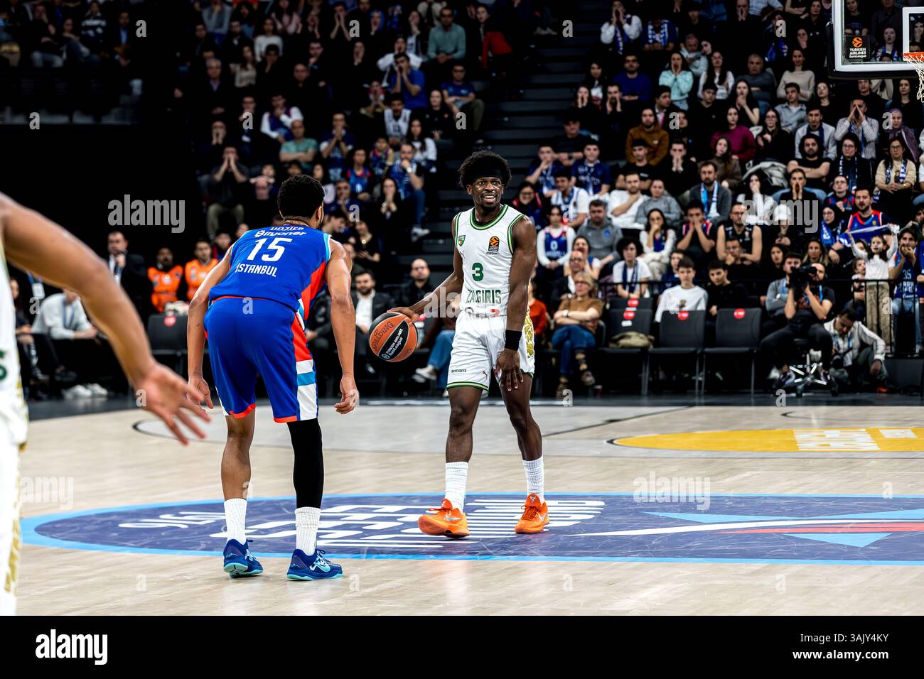 ISTANBUL, TURKEY - April 11 , 2025: SYLVAIN FRANCISCO #3 of Zalgiris ...