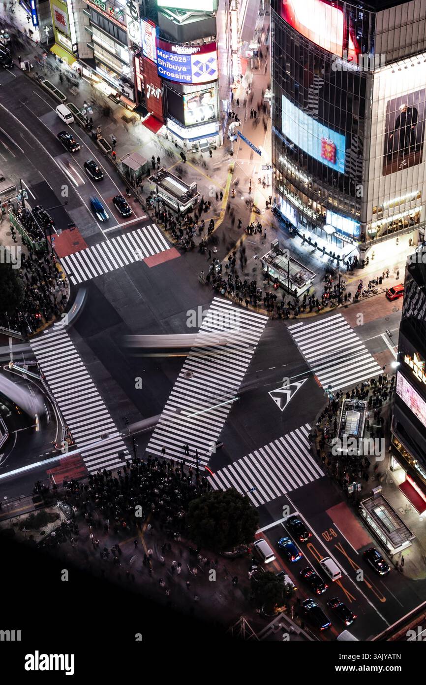 Aerial view crossing famous shibuya hi-res stock photography and images - Alamy