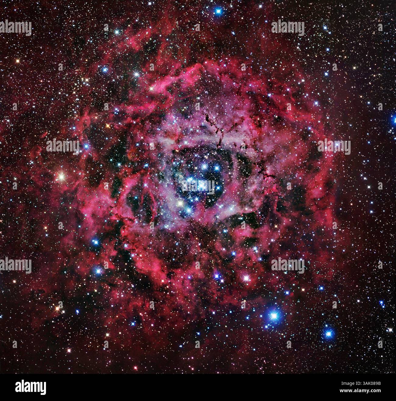 Rosette Nebula. Composite image of the Rosette Nebula (Caldwell 49), which lies around 5,000 ...