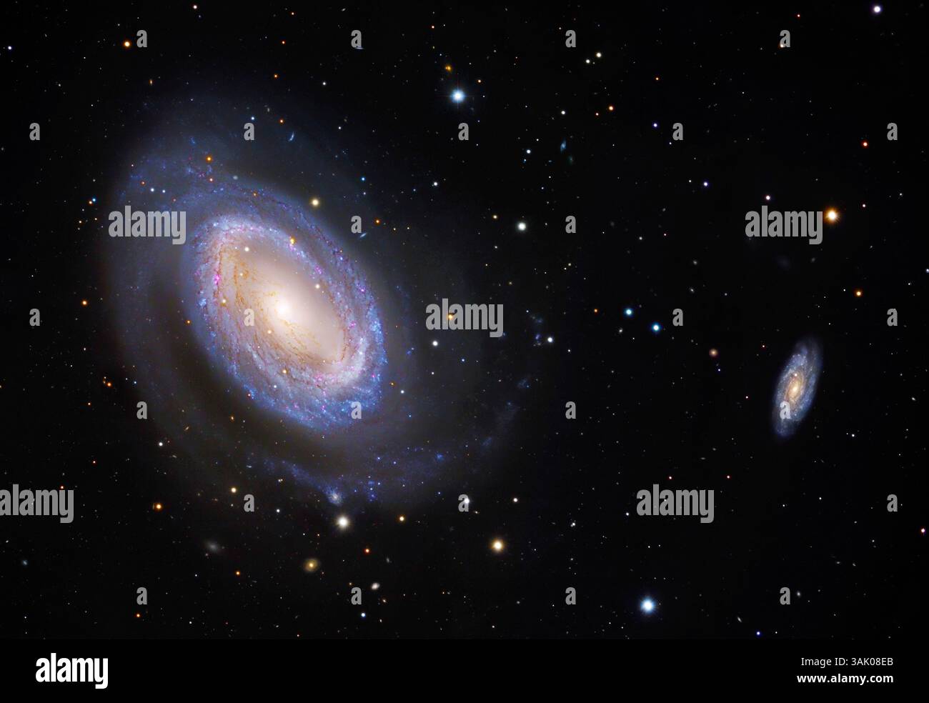 Spiral galaxy NGC 4725, composite image. This ring galaxy (circular in appearance) is located 41 ...