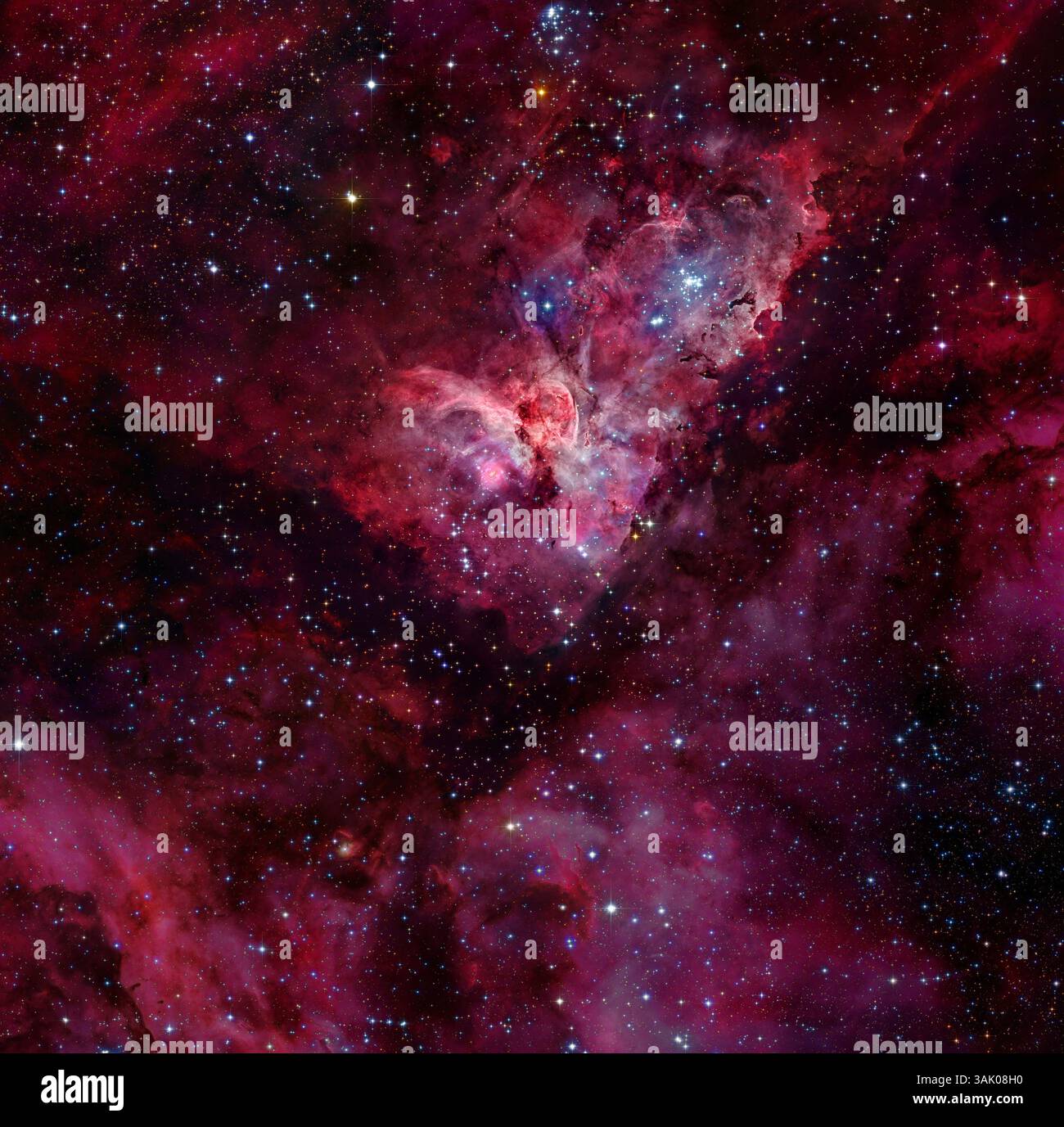 Carina Nebula (NGC 3372), composite image. This starbirth region is about 7500 light years from ...