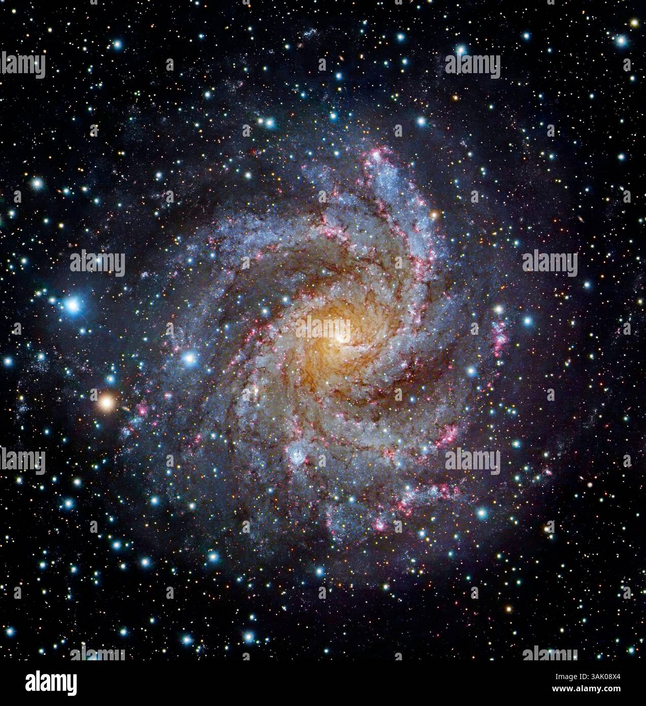 Spiral galaxy NGC 6949, optical image Stock Photo - Alamy