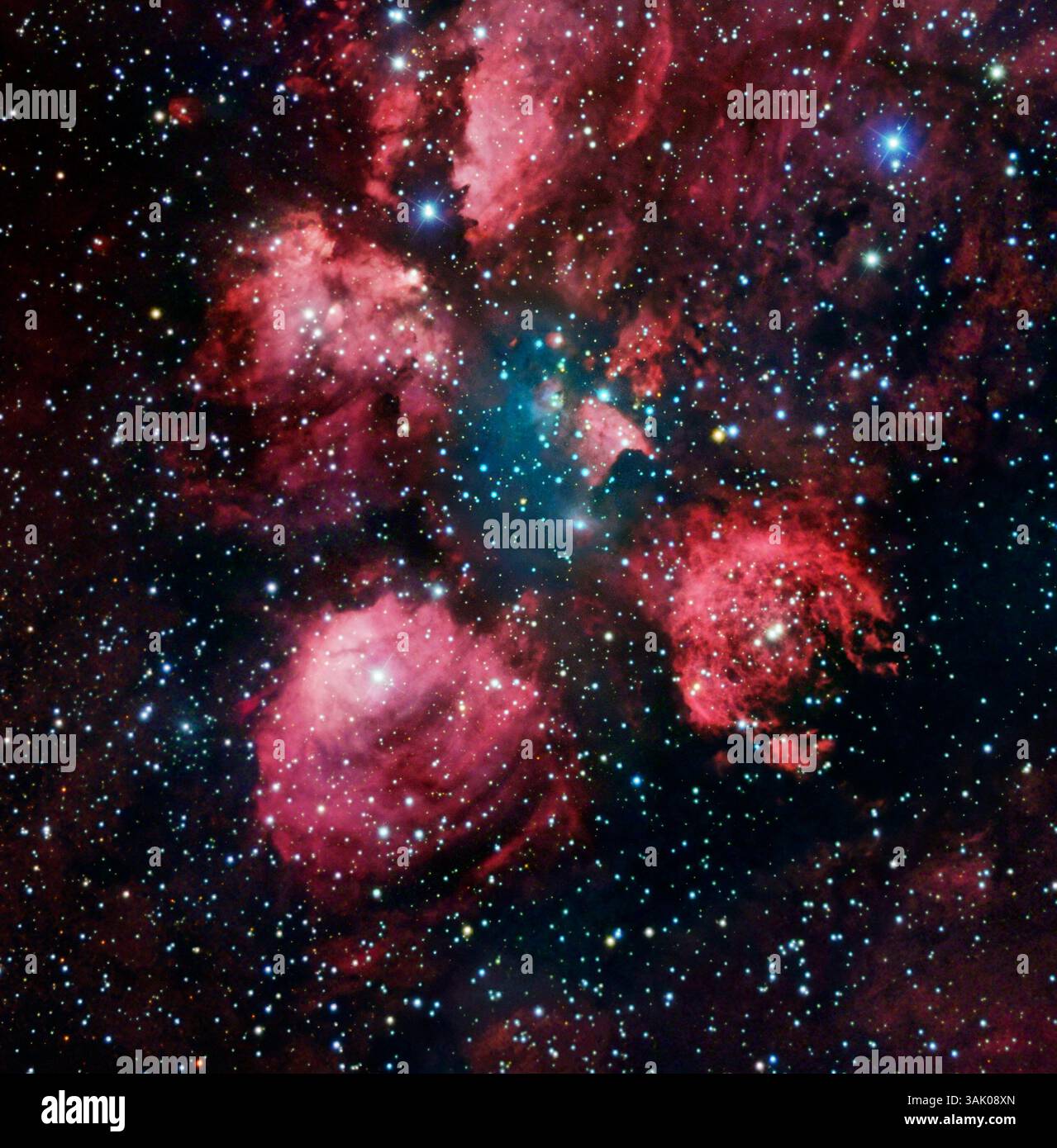 Cat's Paw nebula (NGC 6334), combined optical image. The Cat's Paw ...