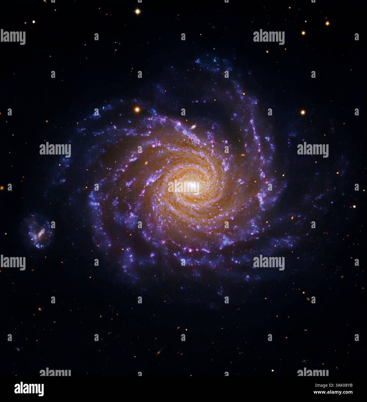 Spiral galaxy NGC 1232, combined optical image. NGC 1232 is located 20 ...