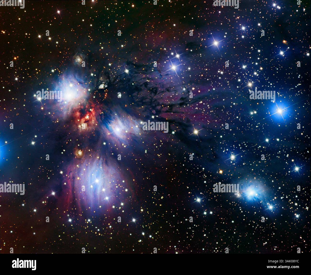 Reflection nebula (NGC 2170), optical image. This nebula lies around ...