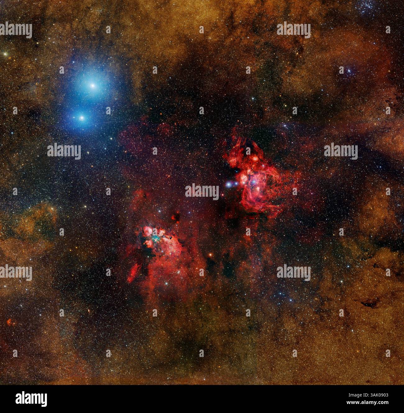 Cat's Paw nebula (NGC 6334), optical image. The Cat's Paw emission ...