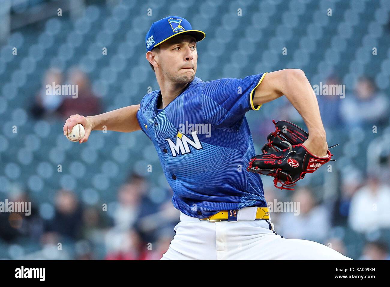 Minnesota Twins starting pitcher David Festa delivers against the ...