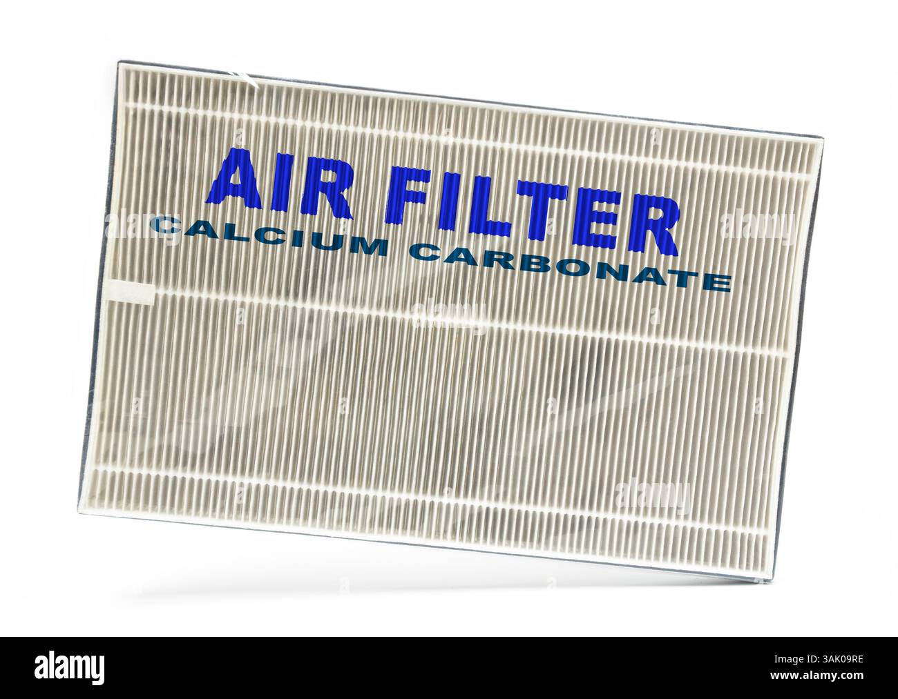 Calcium carbonate. Added for structural support in paper filters Stock ...