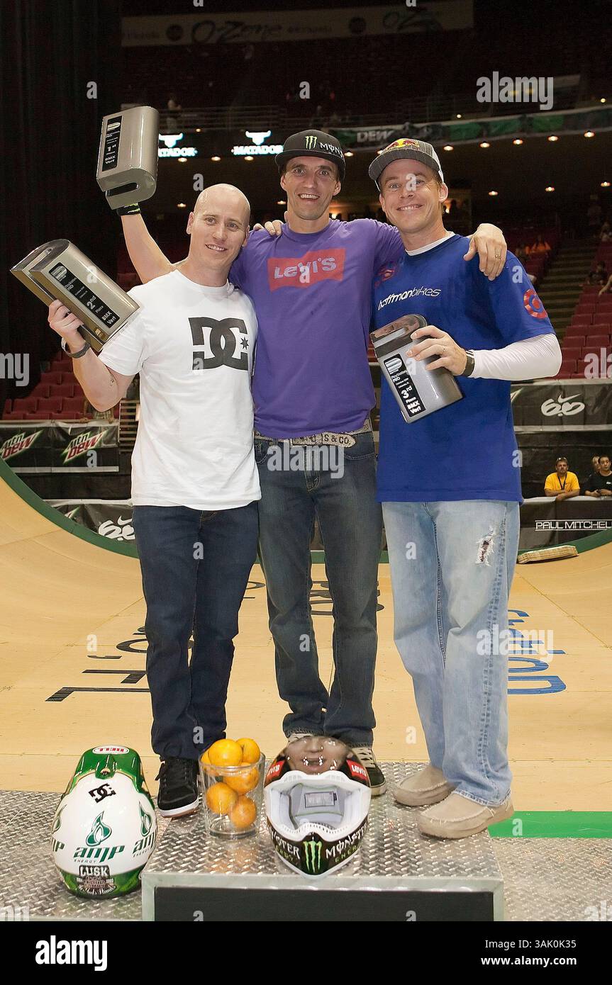 October 16, 2009: L-R Chad Kagy, Jamie Bestwick, and Kevin Robinson top ...