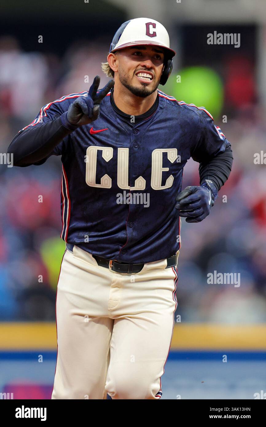 CLEVELAND, OH - APRIL 11: Cleveland Guardians second baseman Gabriel ...