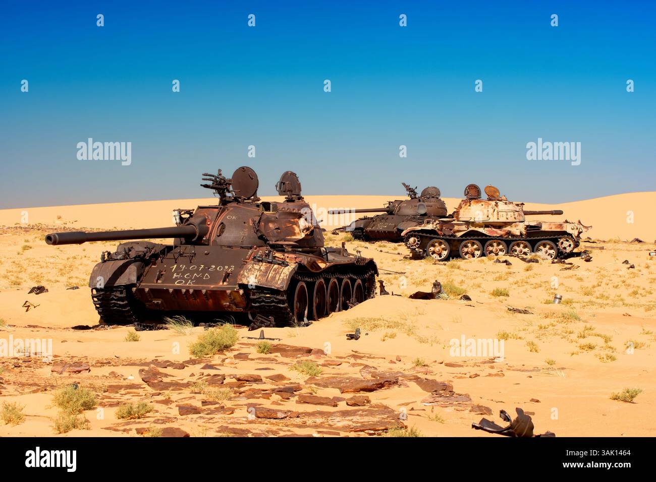 Destroyed tanks from 1987 Libya - Chad war (Toyota wars), North - East ...