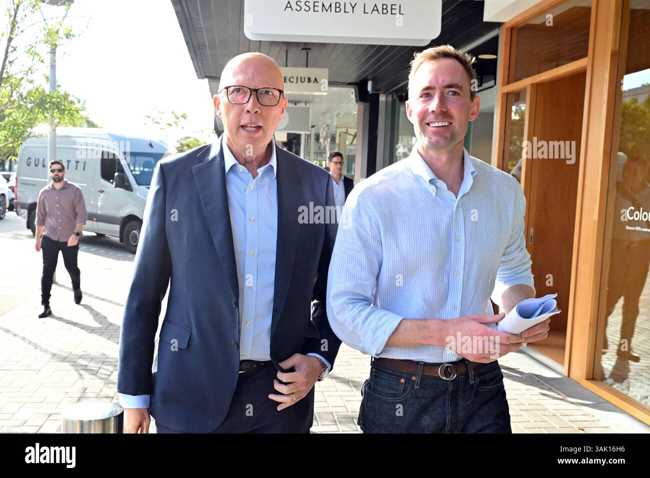 Leader of the Opposition Peter Dutton and Liberal candidate for Curtin ...