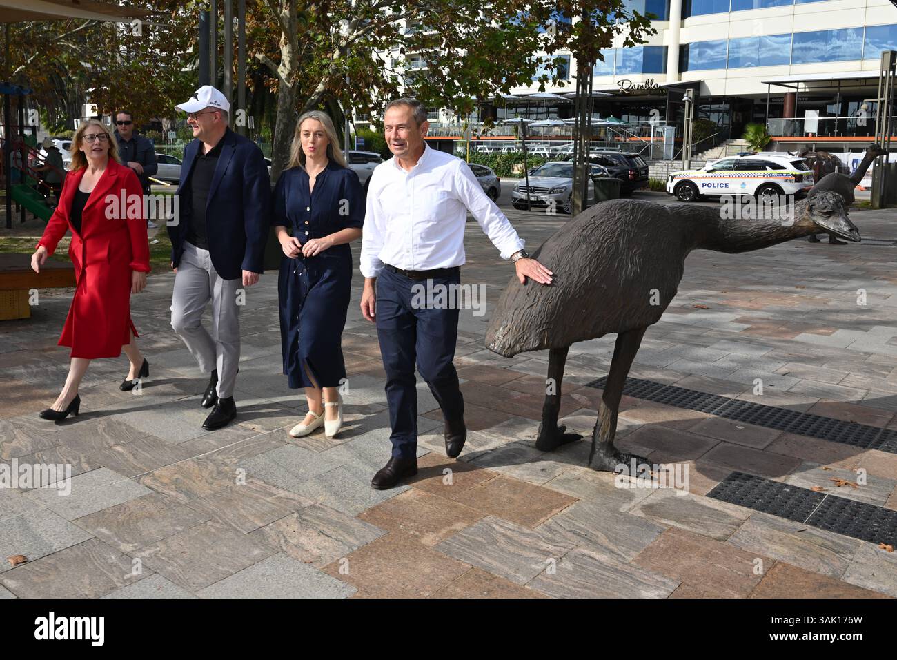 Perth, Australia. 12th Apr, 2025. Australian Prime Minister Anthony ...