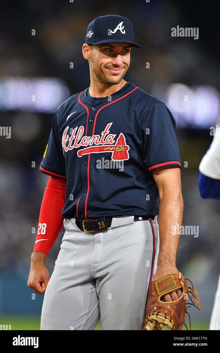 LOS ANGELES, CA - APRIL 02: Atlanta Braves first baseman Matt Olson (28 ...