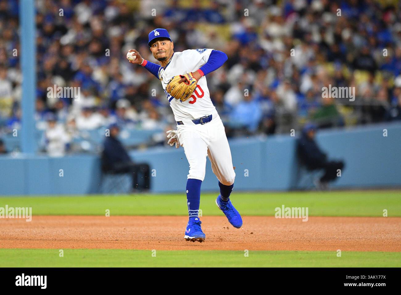 LOS ANGELES, CA - APRIL 02: Los Angeles Dodgers shortstop Mookie Betts ...