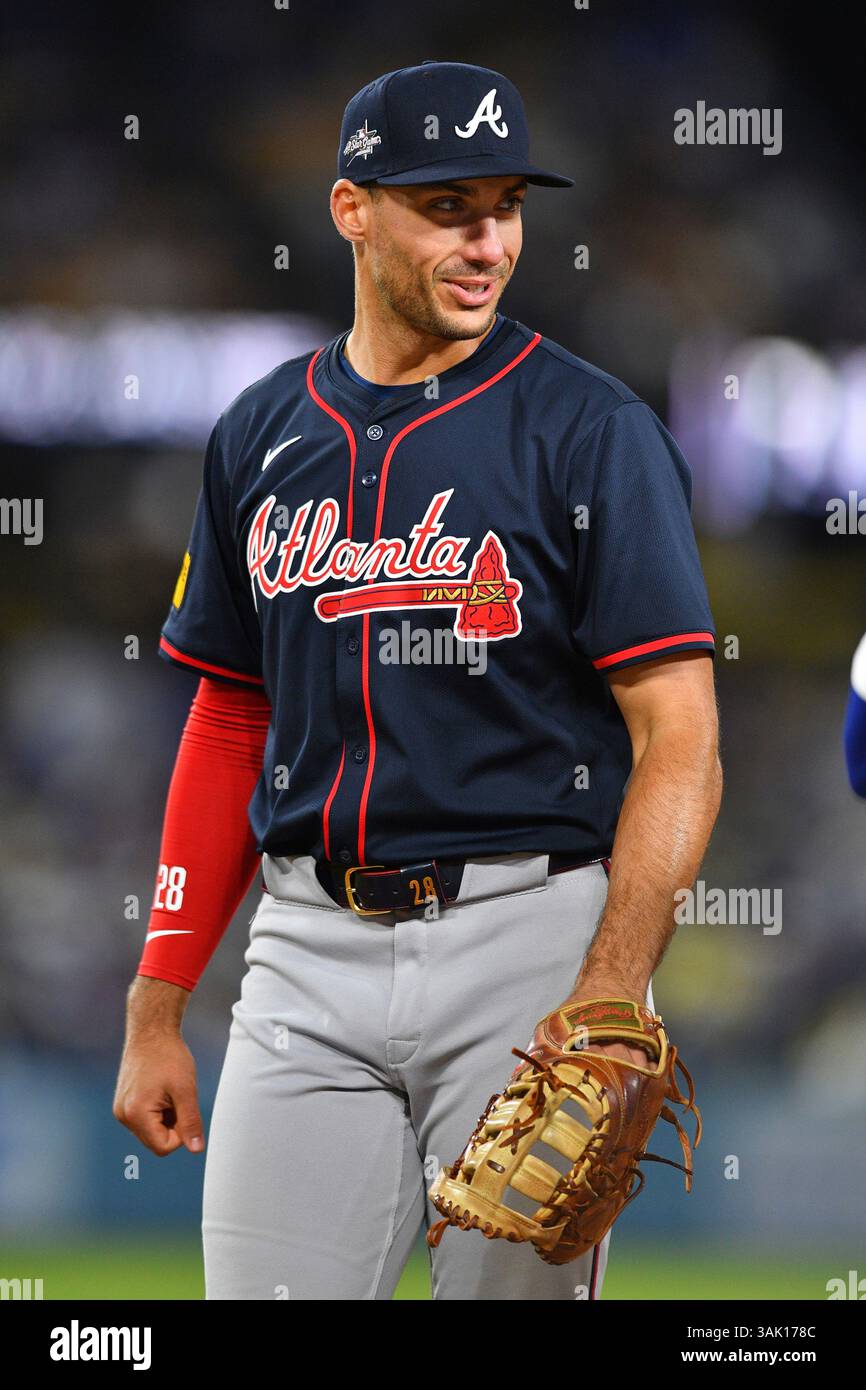 LOS ANGELES, CA - APRIL 02: Atlanta Braves first baseman Matt Olson (28 ...