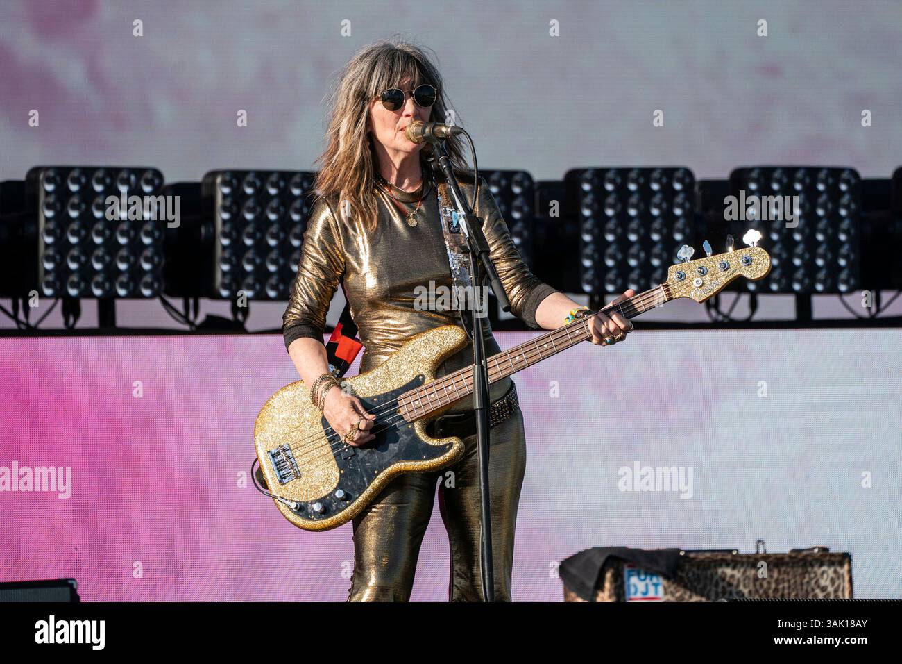 Kathy Valentine of The Go-Go's performs during the first weekend of the ...