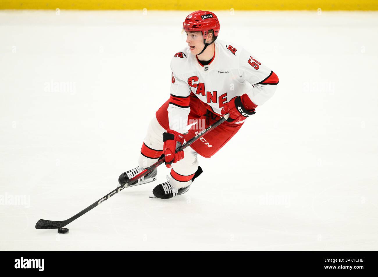 Carolina Hurricanes defenseman Scott Morrow (56) in action during the ...