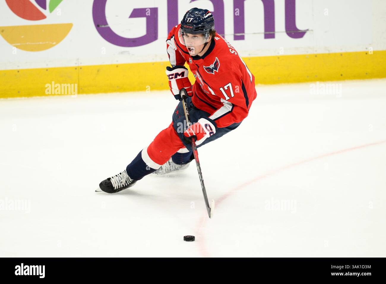 Washington Capitals center Dylan Strome (17) in action during overtime ...