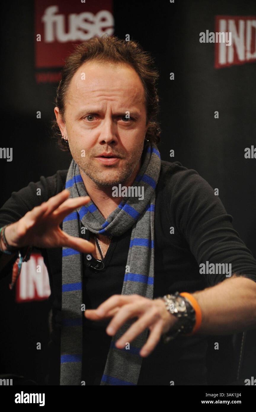 January 14 2009, New York City Rock & Roll Hall of Fame inductee Lars ...