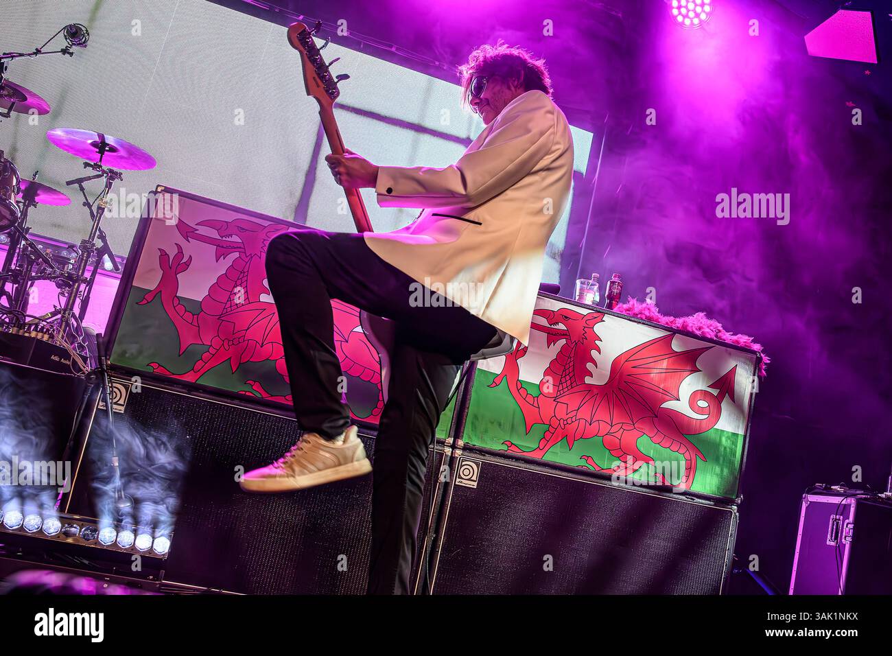 Glasgow, UK. 11th Apr, 2025. Nicky Wire performs live on stage at the ...