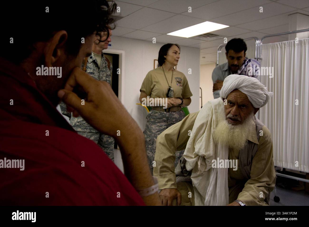 May 23, 2009 - Forward Operating Base Salerno, Khost, Afghanistan - An Afghan patient revieces a ...