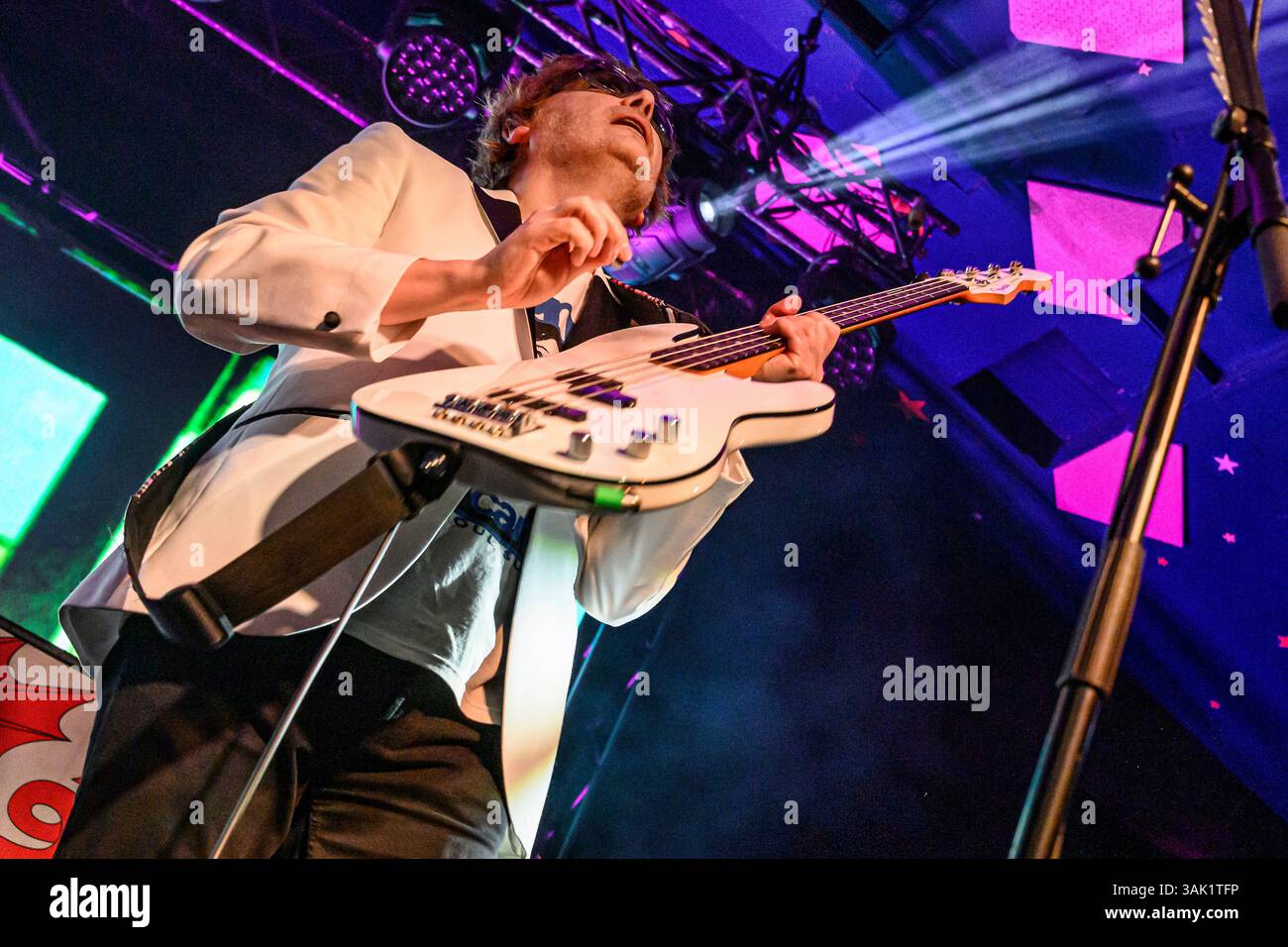 Glasgow, UK. 11th Apr, 2025. Nicky Wire performs live on stage at the ...