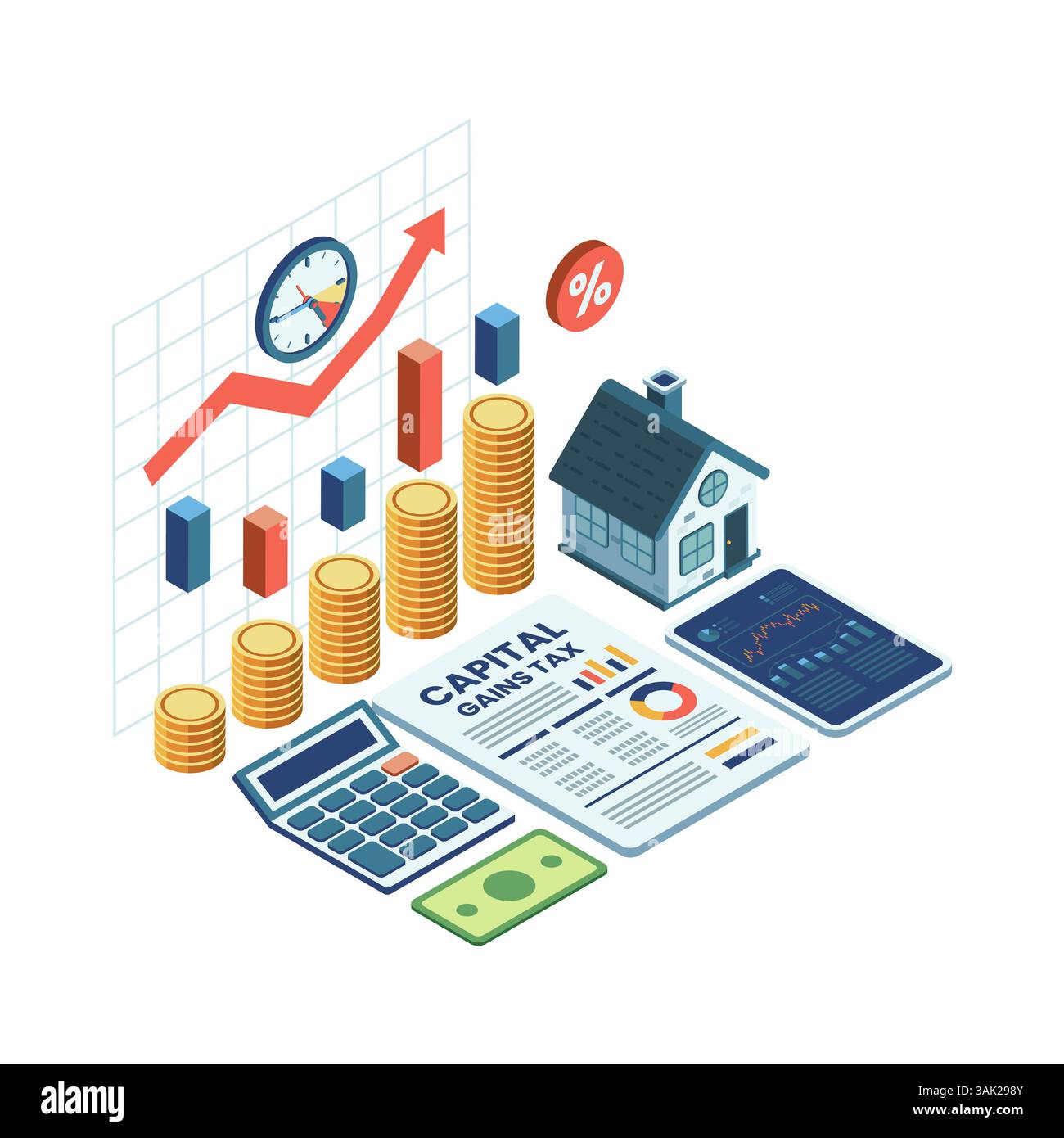 Capital gain calculator Stock Vector Images - Alamy