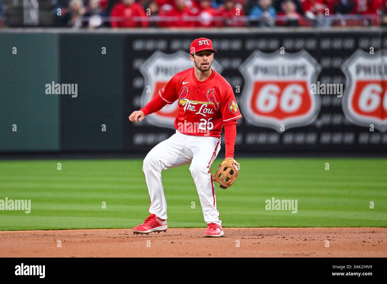 ST. LOUIS, MO - APR 11: St. Louis Cardinals shortstop Thomas Saggese ...