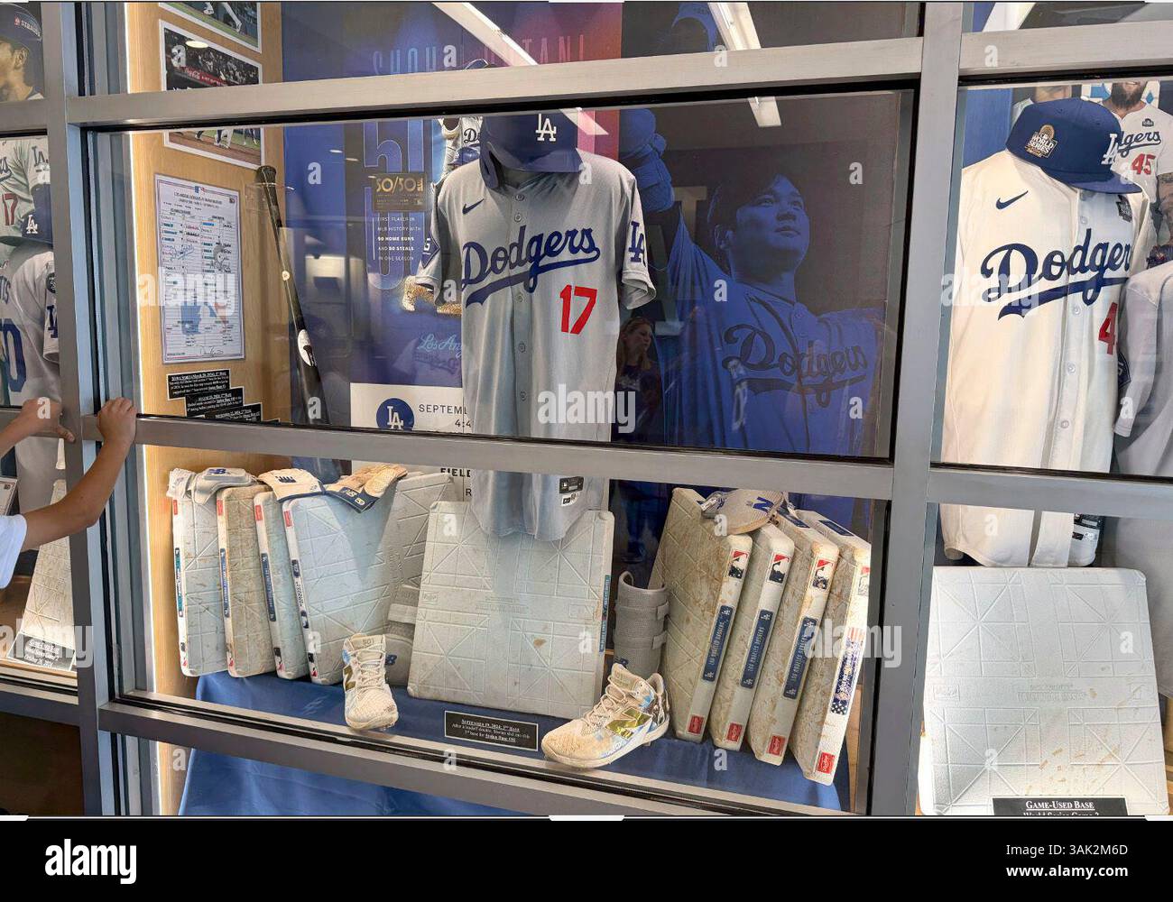 The Los Angeles Dodgers' official display of memorabilia from the 2025 ...