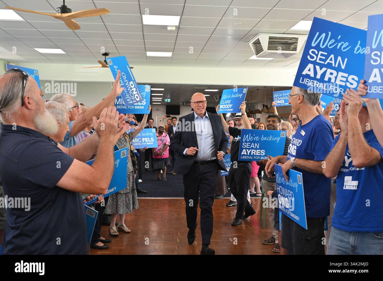 Leader of the Opposition Peter Dutton at a campaign rally for ...