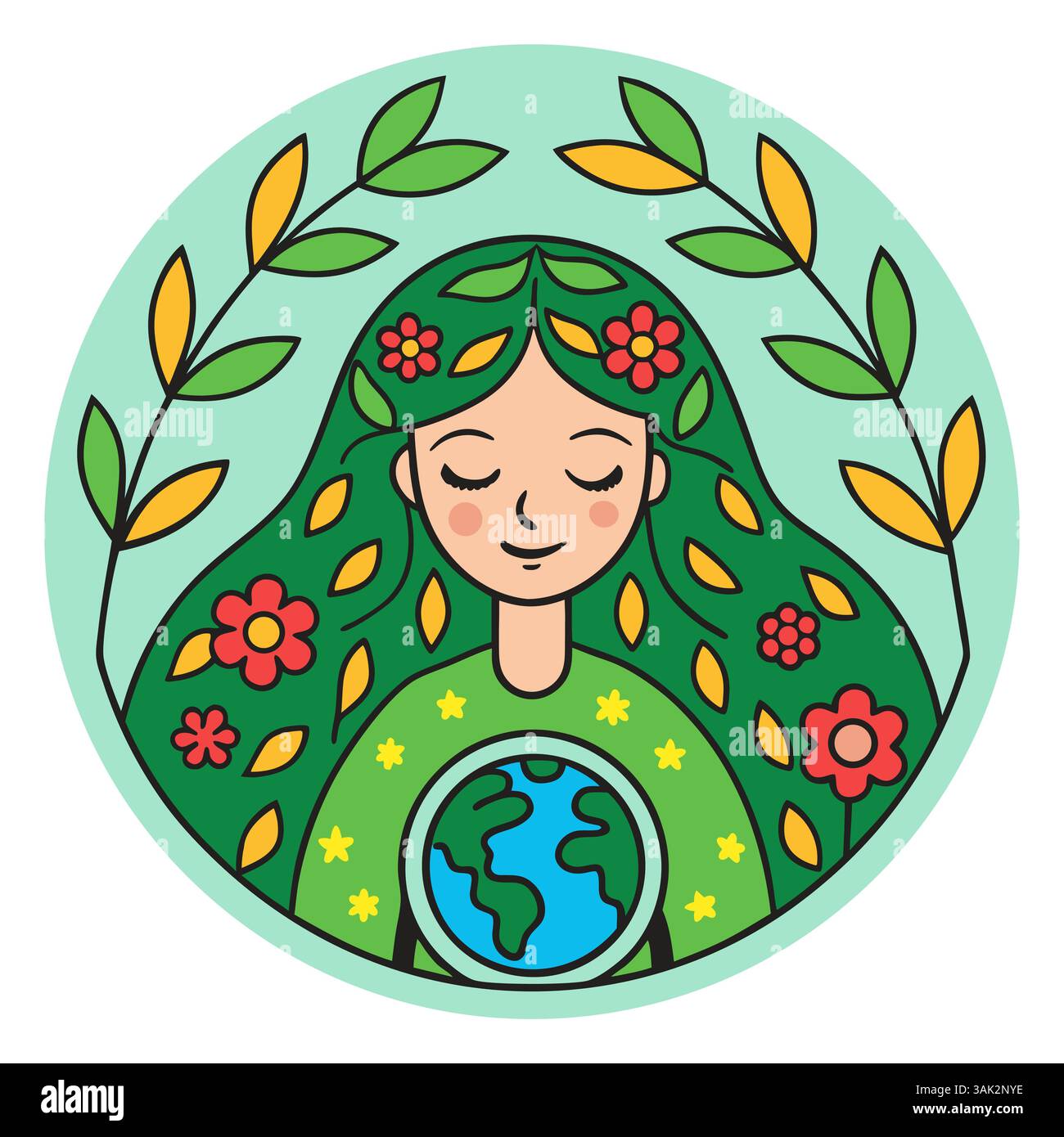 Protector goddess Stock Vector Images - Alamy