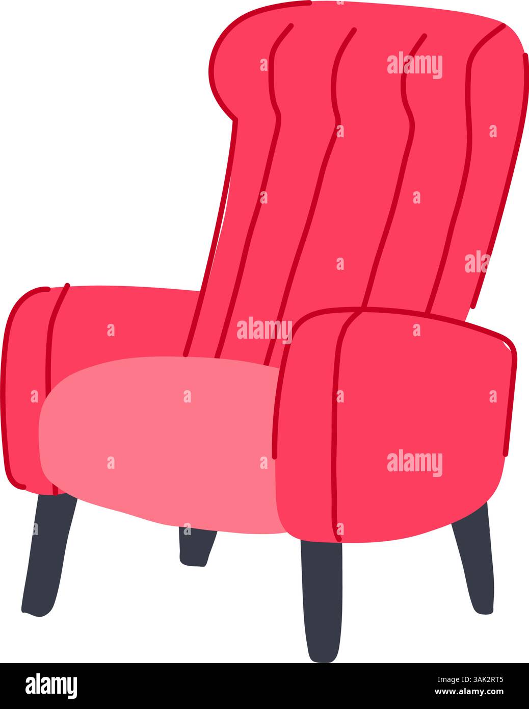 leather accent chair cartoon vector illustration Stock Vector Image ...