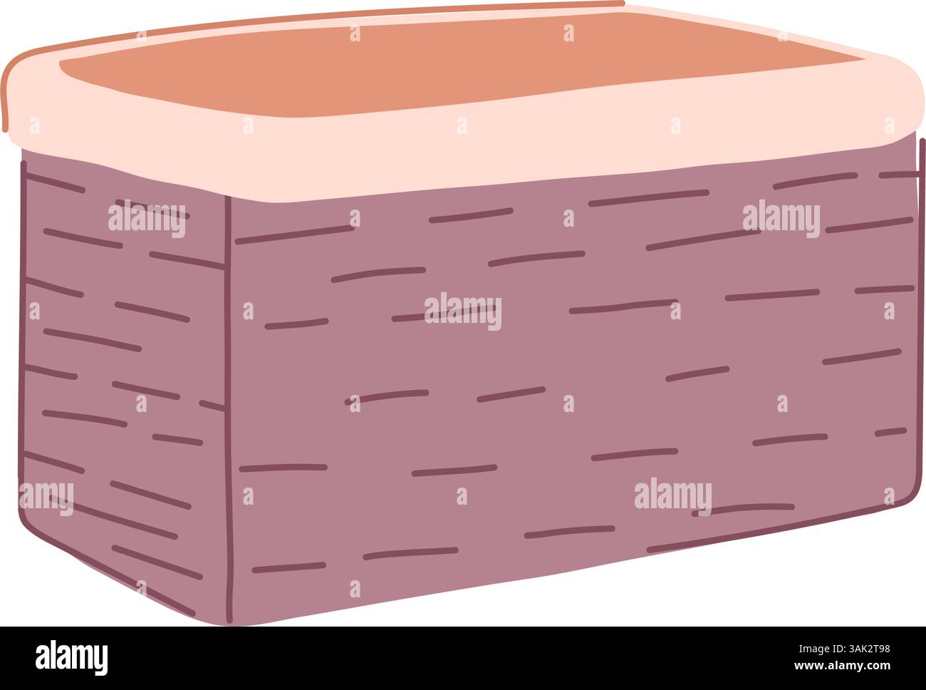 container basket for storage cartoon vector illustration Stock Vector ...