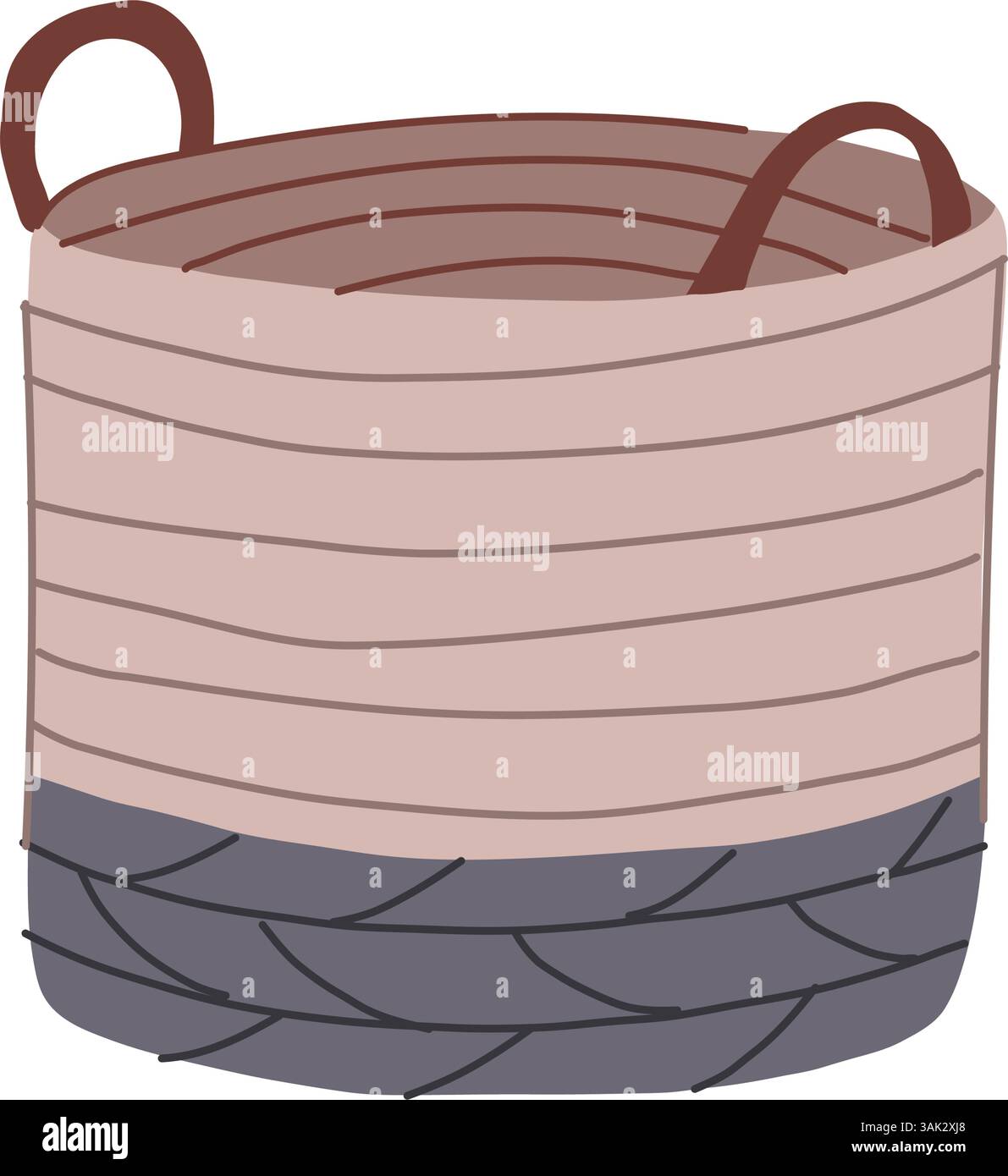 carrier basket for storage cartoon vector illustration Stock Vector ...