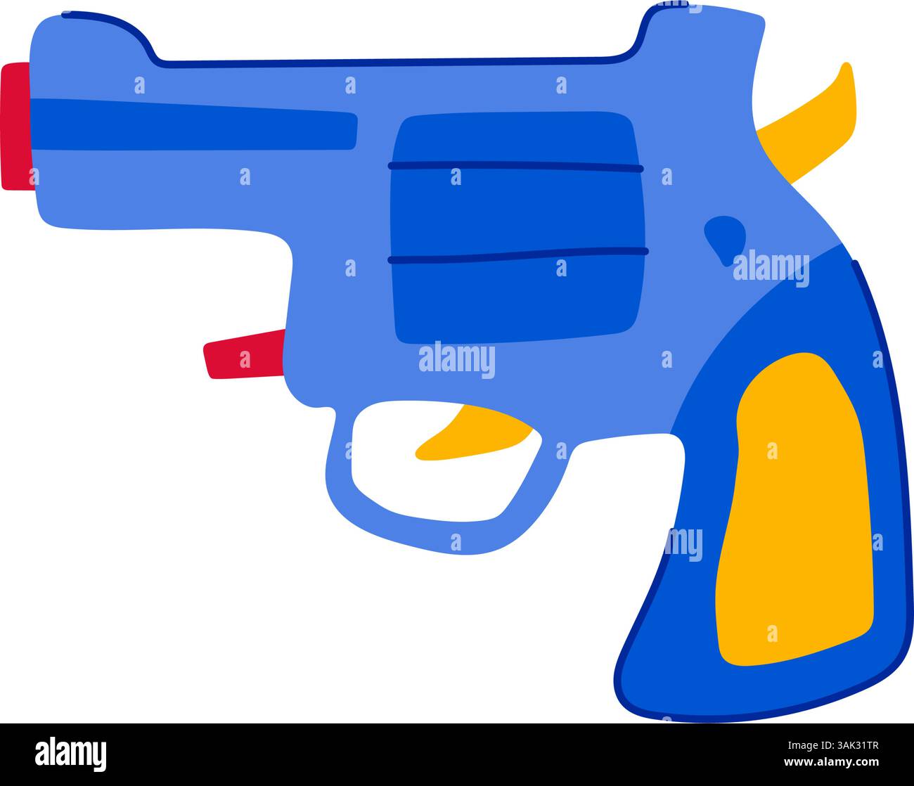 pretend cap gun toy cartoon vector illustration Stock Vector Image ...
