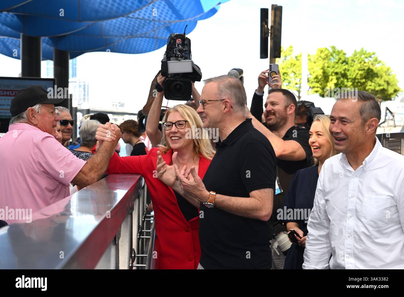 Perth, Australia. 12th Apr, 2025. Australian Prime Minister Anthony ...