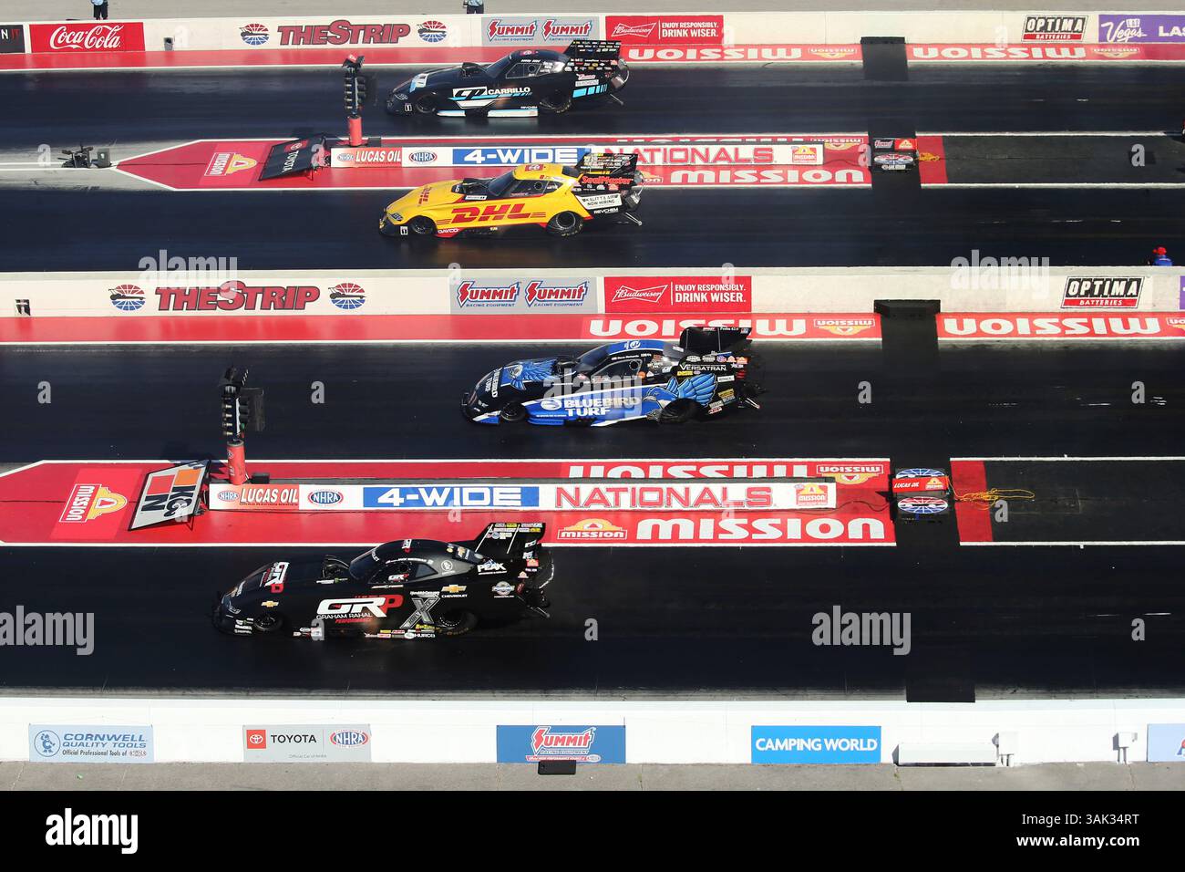 LAS VEGAS, NV - APRIL 11: Bobby Bode (3095 FC) NHRA Funny Car (lane one ...